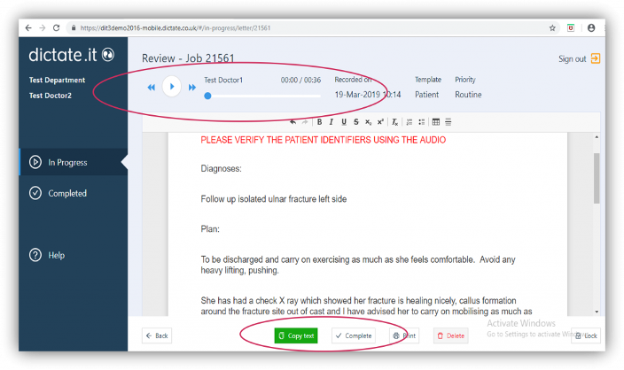Editing Letters | Dictate-IT
